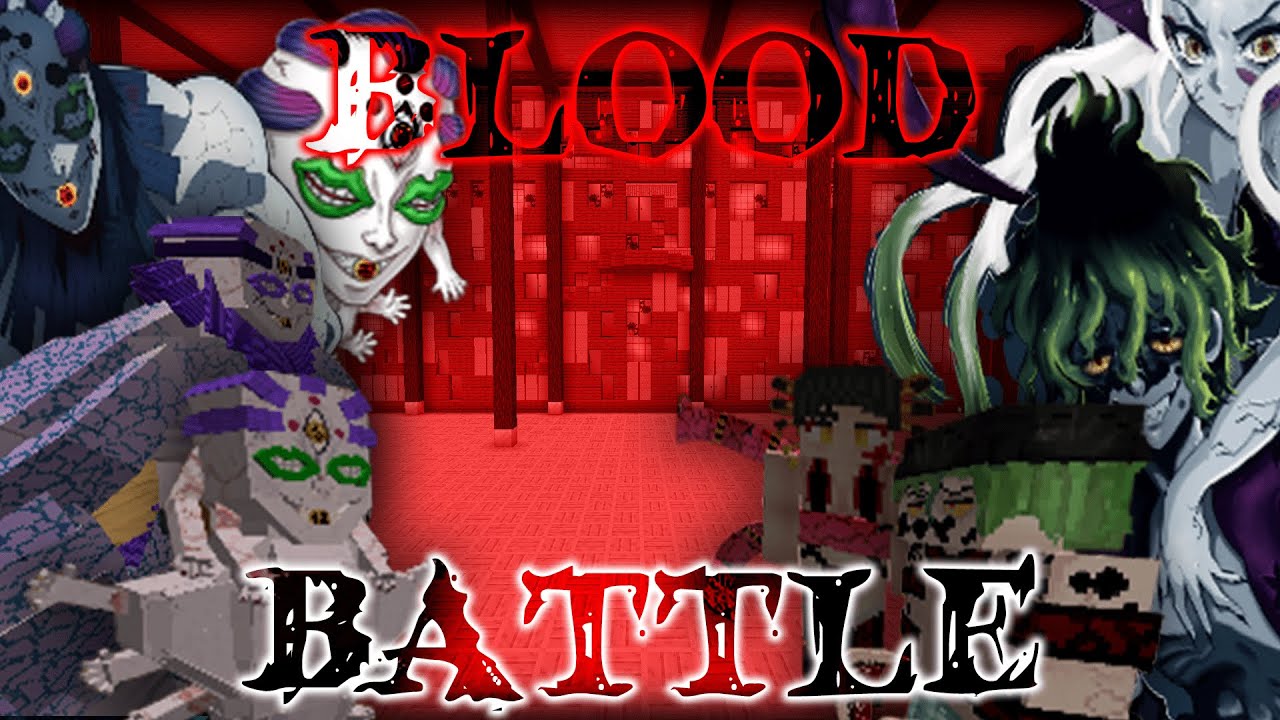 Blood Battle Gyutaro/Daki VS Gyokko MC | Minecraft Demon Slayer Mod ...