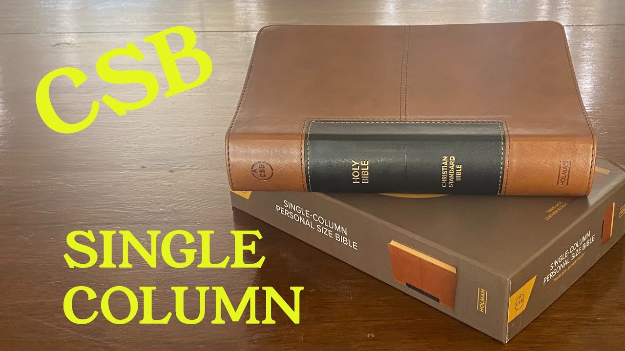 Single Column, Personal Size CSB Bible by Holman - YouTube