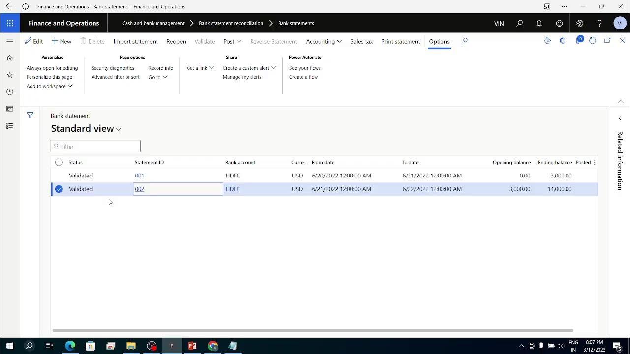 MT940 Bank statement import - YouTube