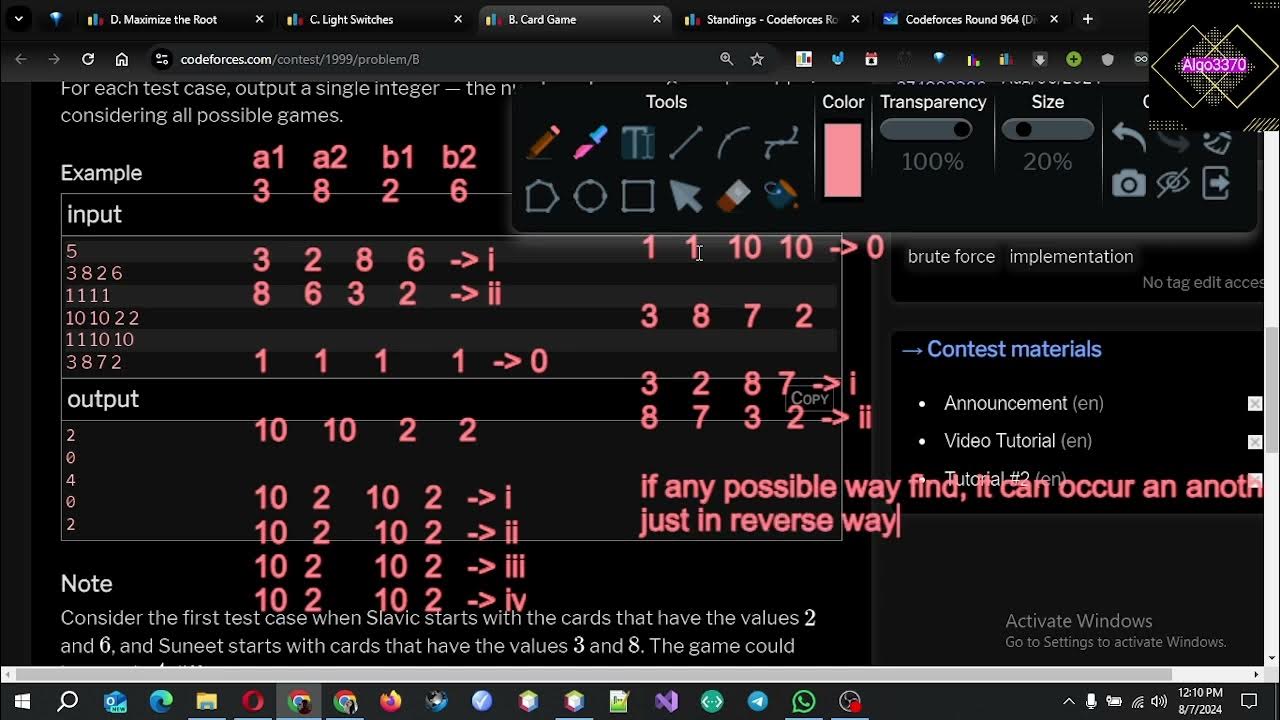 B. Card Game | Codeforces Round 964 (Div. 4) | CP in Bangla | java ...