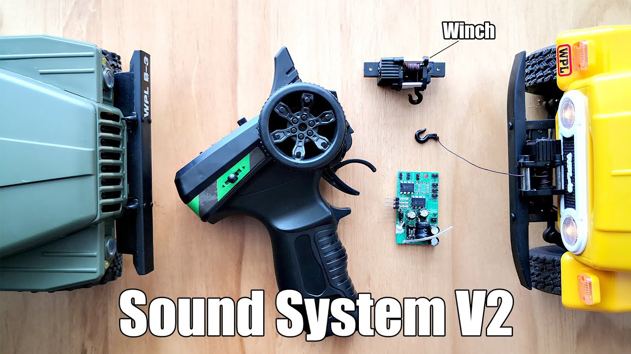 EXCLUSIVE! WPL RC Sound System V2 & Winch! - YouTube