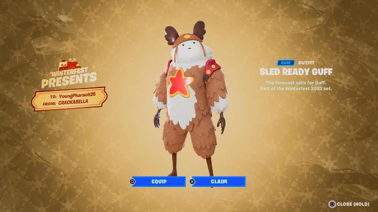 Fortnite - 14 Days Of Free Gifts Sled Ready Guff - YouTube