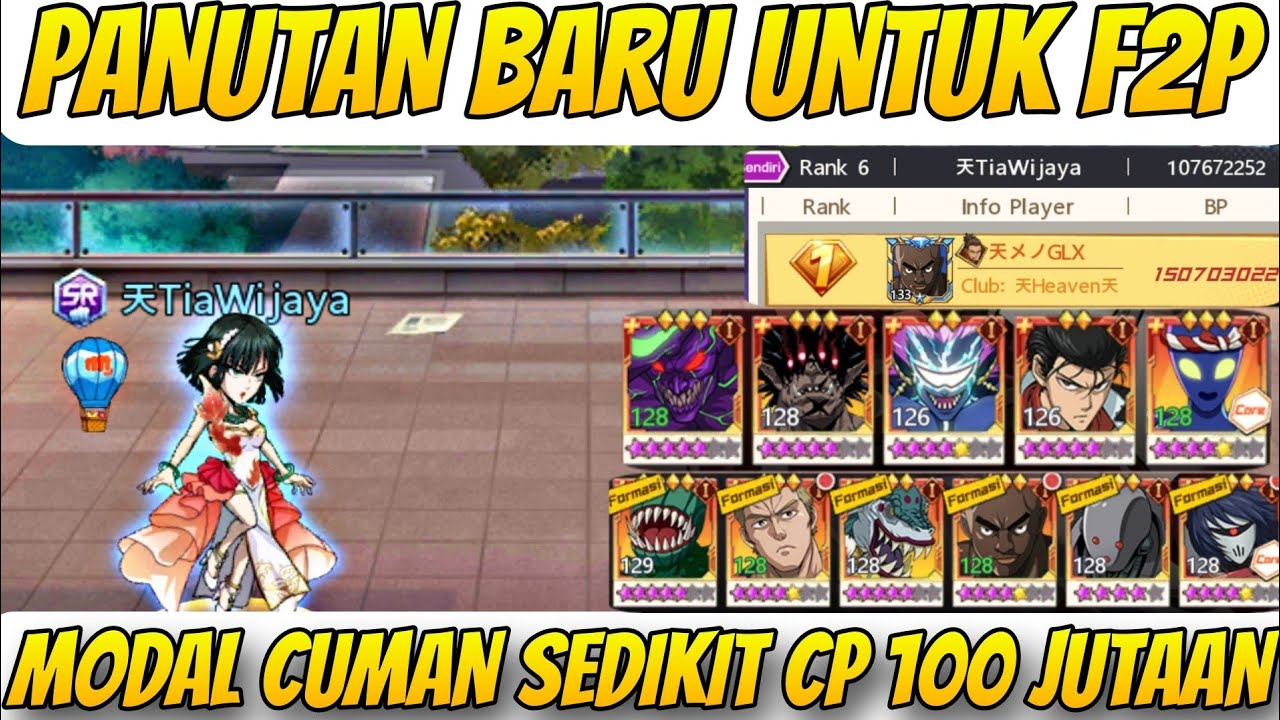 REVIEW AKUN PANUTAN F2P CP 100JUTAAN🔥, MODAL SEDIKIT SAINGAN SULTAN ...