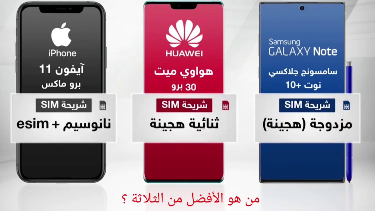 مقارنة بين iphone 11 و Galaxy note 10 و mate 30 pro - YouTube
