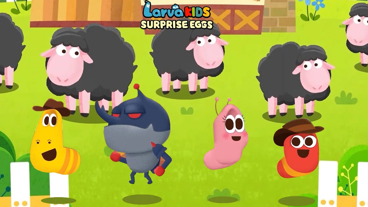 Baa Baa Black Sheep Larva Dance Party Song + More Nursery Rhymes & Kids ...