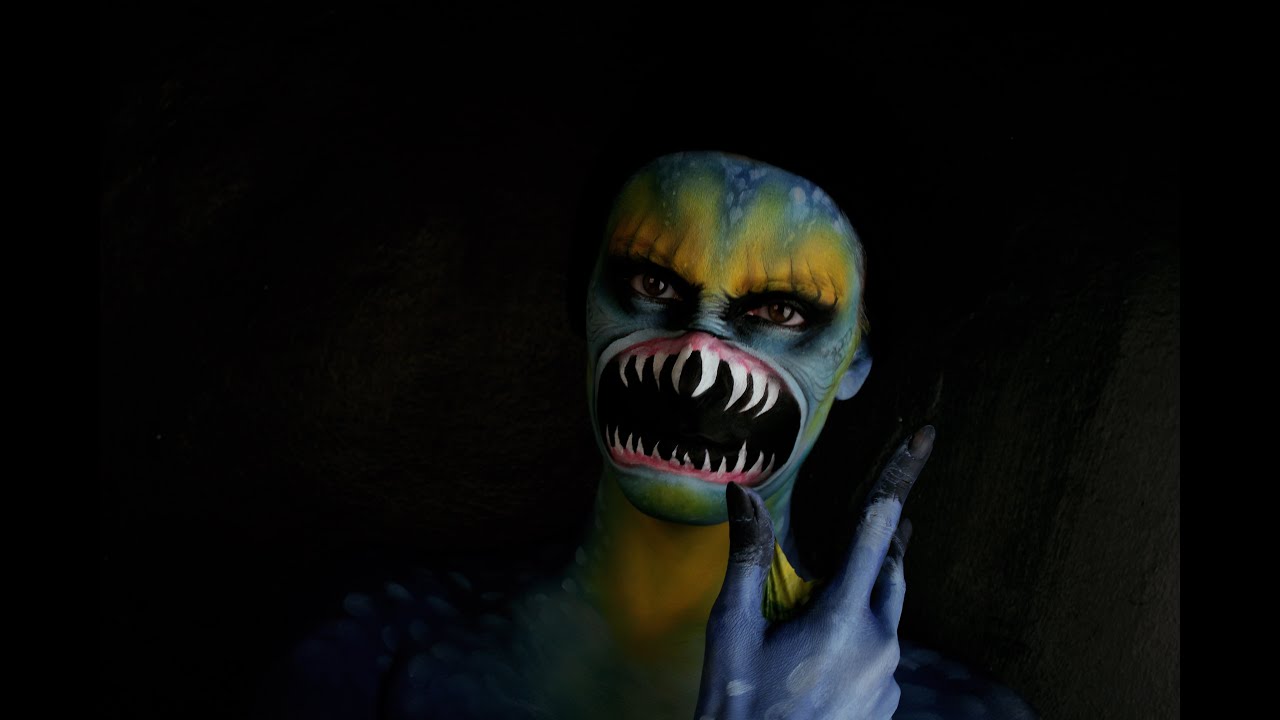 BLACK ROOM HALLOWEEN: SEA MONSTER make up tutorial. IL MOSTRO MARINO ...