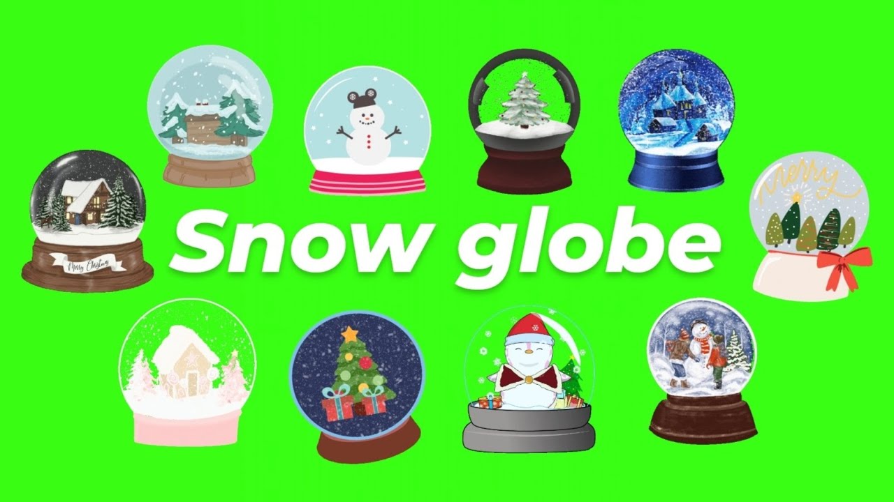 Animated Snow globe GIF Green Screen Pack (Free Download) - YouTube