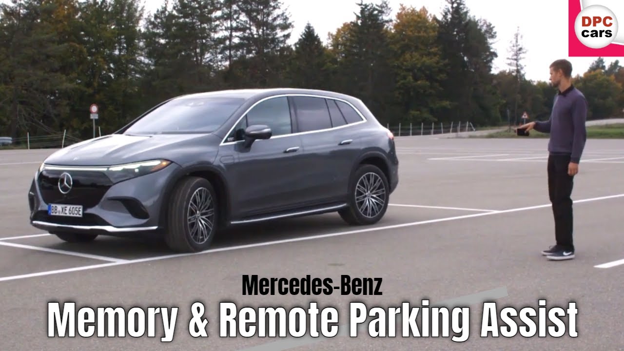 2023 Mercedes EQE SUV Memory and Remote Parking Assist Demo - YouTube