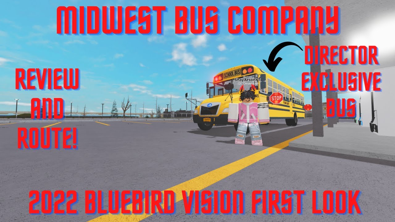 Roblox | Midwest Bus Company | Reviewing The 2022 Bluebird Vision - YouTube