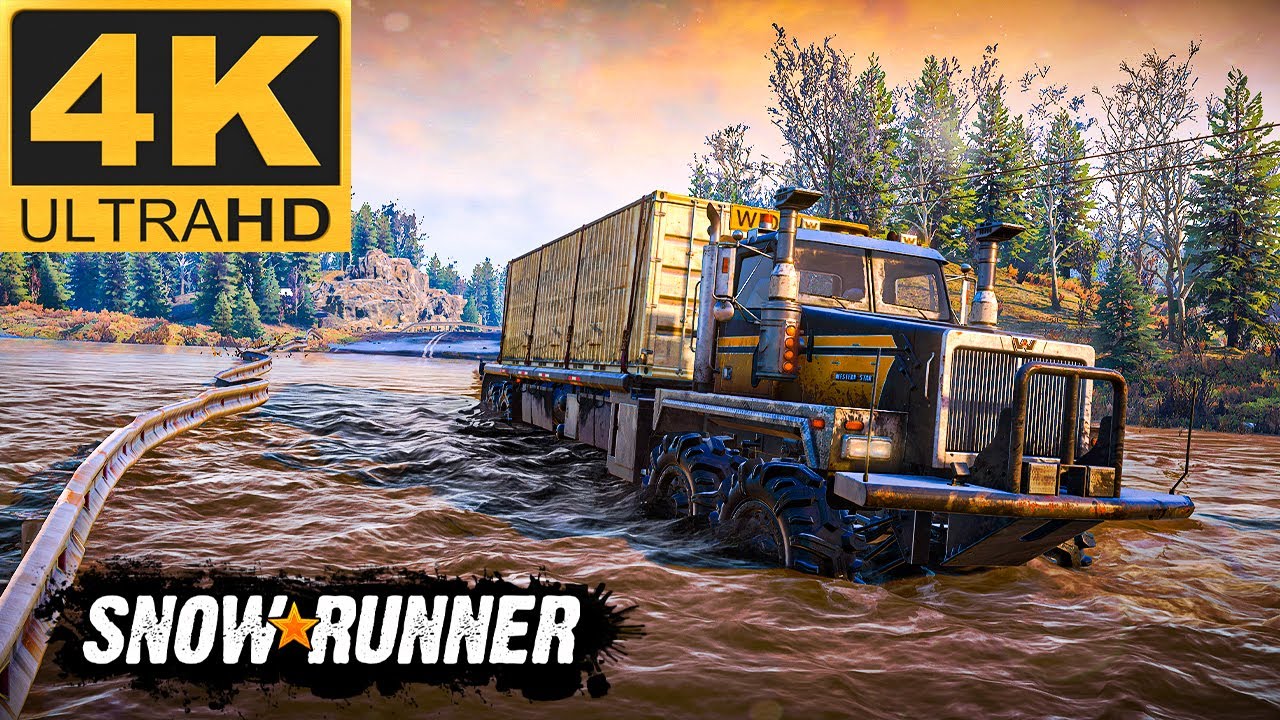 snowrunner | oversized cargo | Western Star 6900 TwinSteer | 4K HDR ...