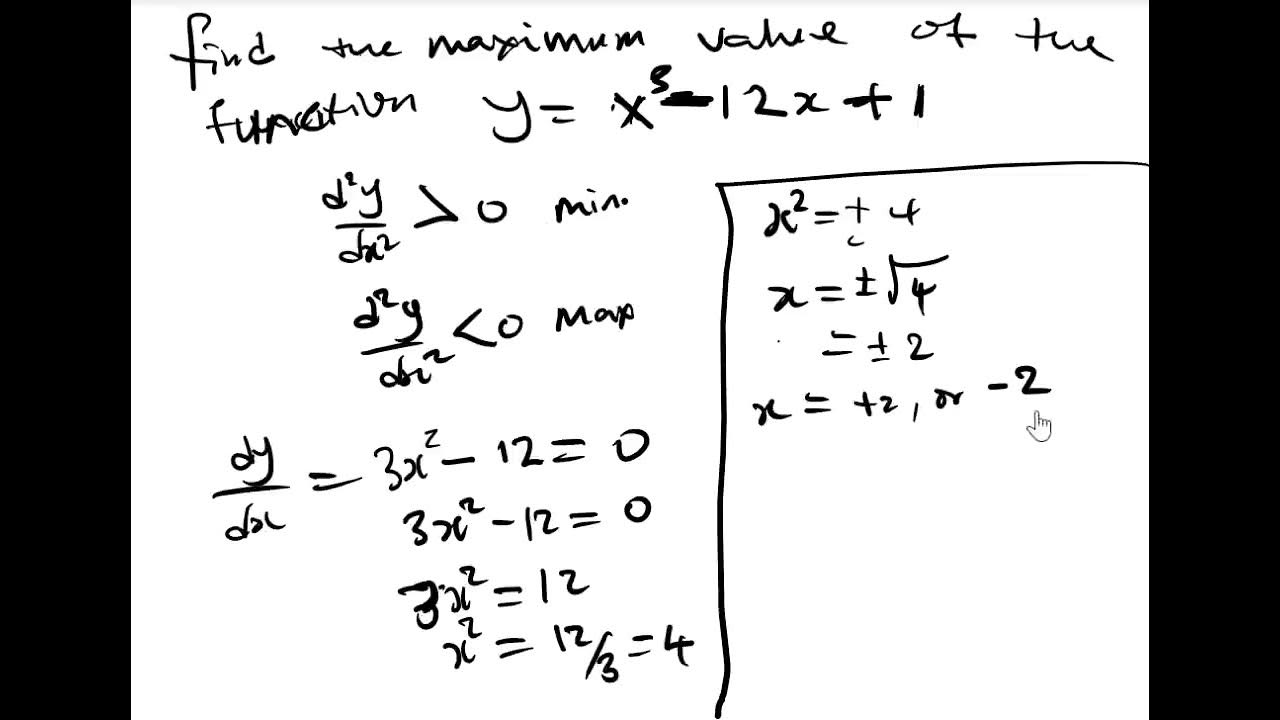 Differentiation 14: Turning point IV (cubic function) - YouTube