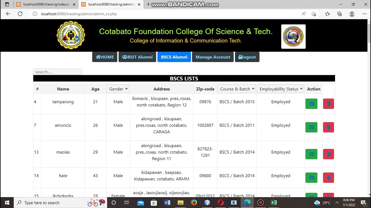 Online Graduate Tracer System using PHP and MYSQL - YouTube