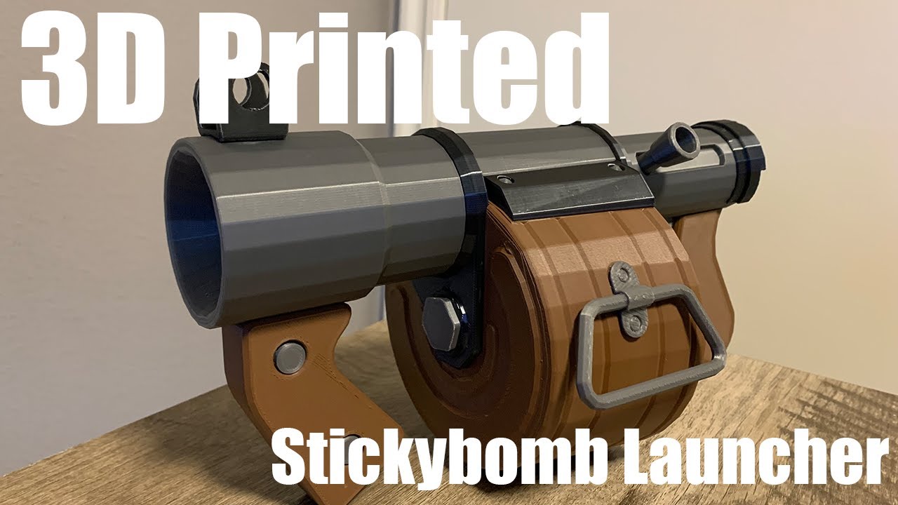 3D Printed Stickybomb Launcher - YouTube