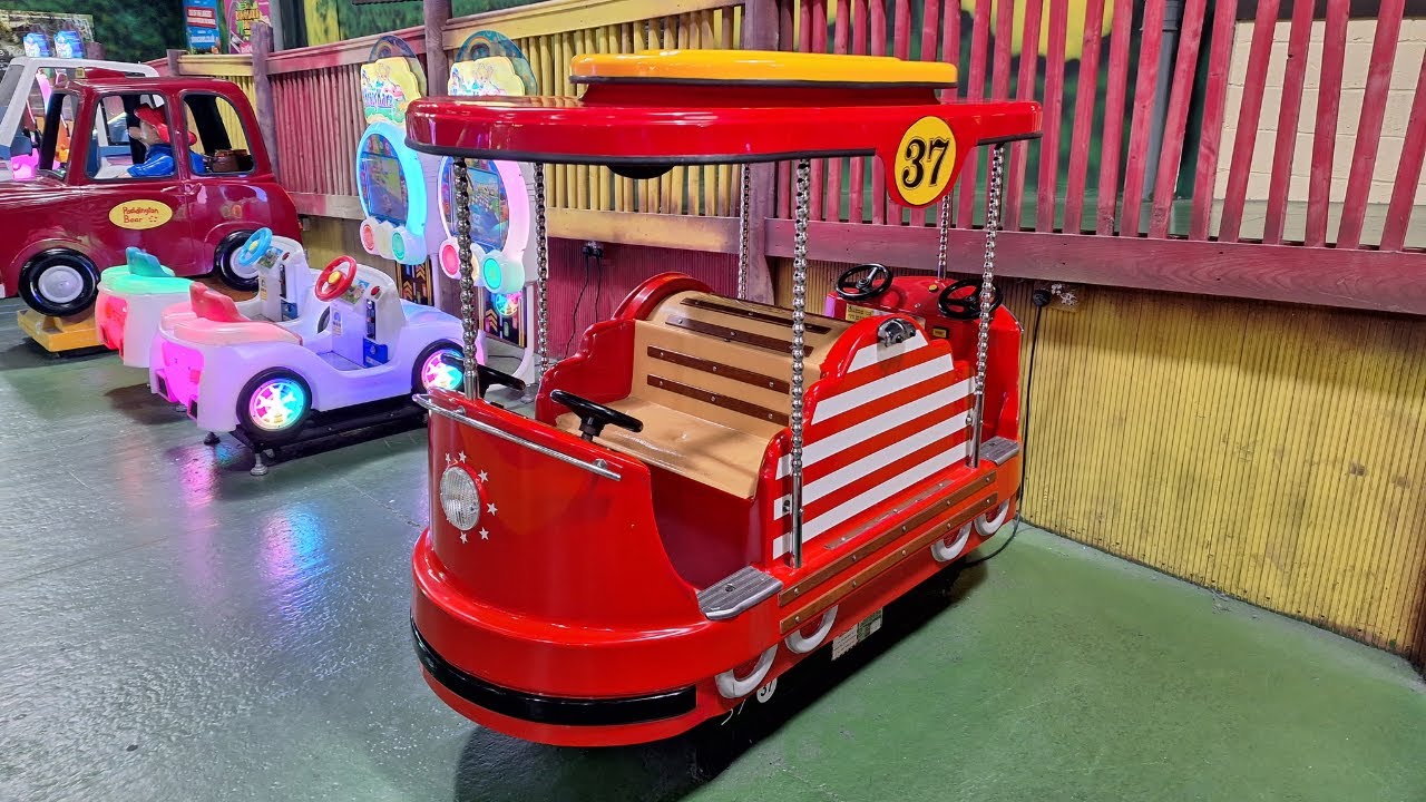 1990s Amutec Trolley Car Kiddie Ride - YouTube