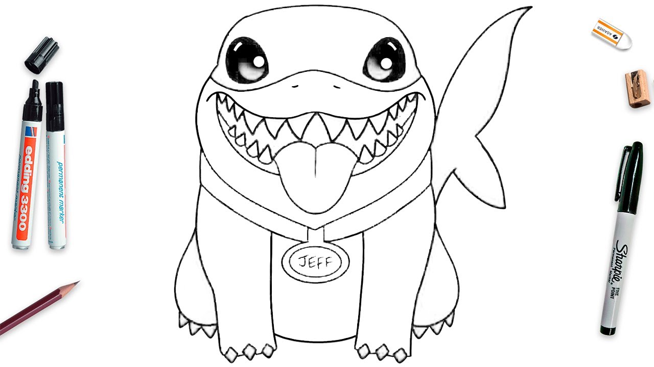 How To Draw Jeff Marvel Rivals Easy Step By Step | Jeff The Land Shark ...
