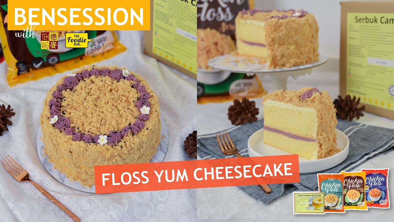 Resep Chiffon 100% lembut - FLOSS YAM CHEESECAKE - YouTube