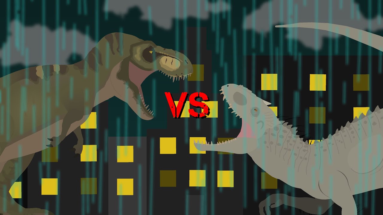 Buck VS Indominus Rex (death match) - stick nodes animation - YouTube