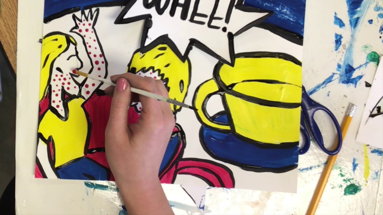 Lichtenstein Comic Book Painting - YouTube