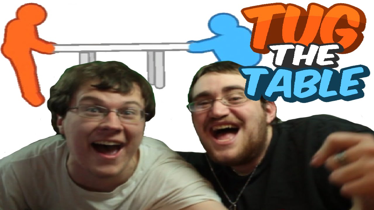 Yelling, Grunting, Balls, and Tugging~Tug The Table - YouTube