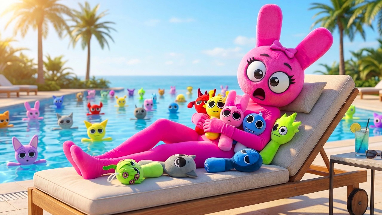 Pinki Tried to Relax at the Pool but Found Sprunki Instead! - YouTube