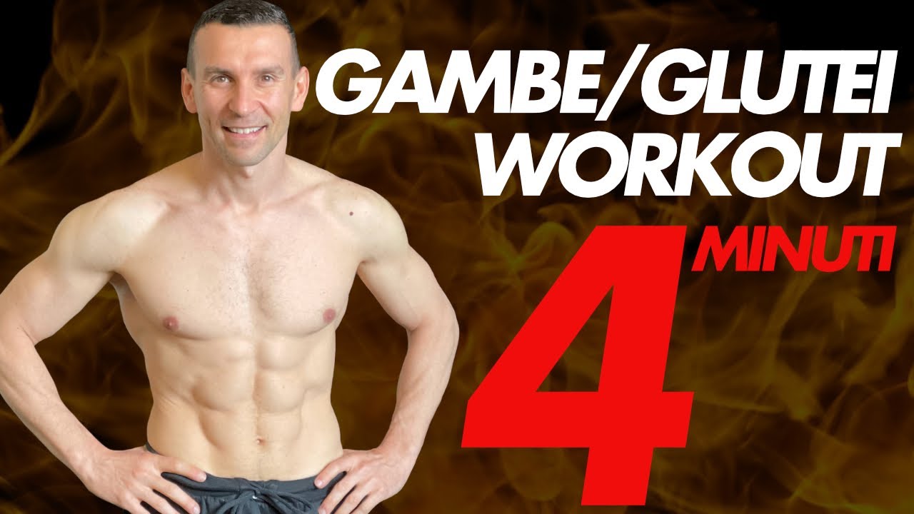Gambe e Glutei Workout in Casa 4 minuti - YouTube