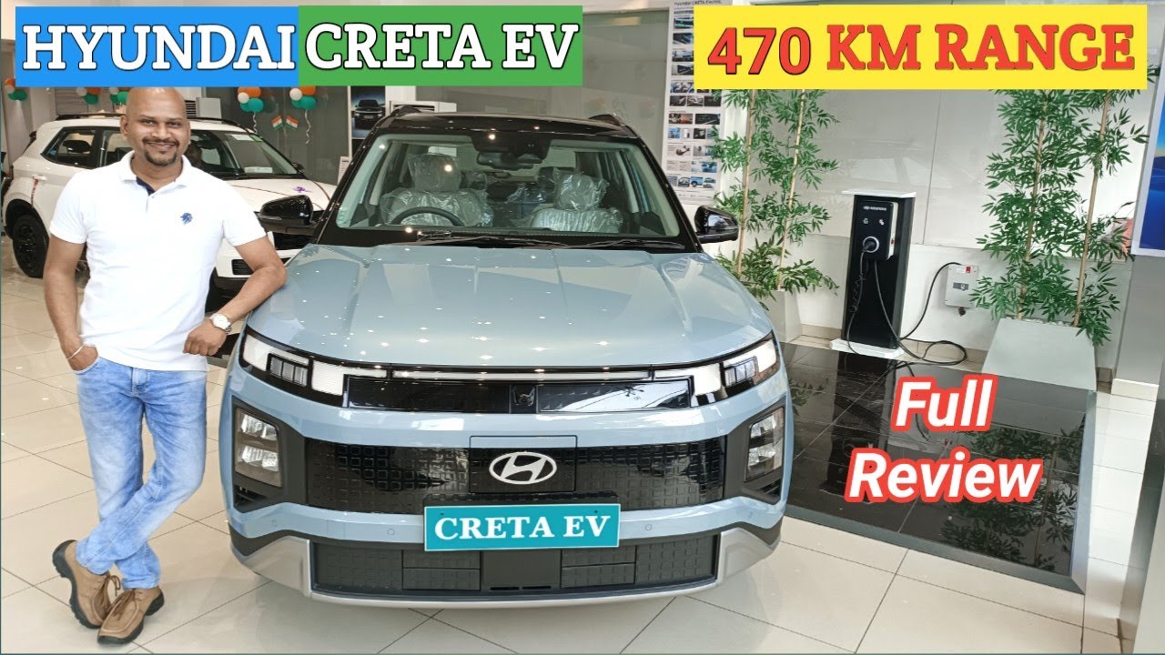 HYUNDAI CRETA EV EXCELLENCE LR HC DT TOP VARIANT OCEAN BLUE COLOUR full ...