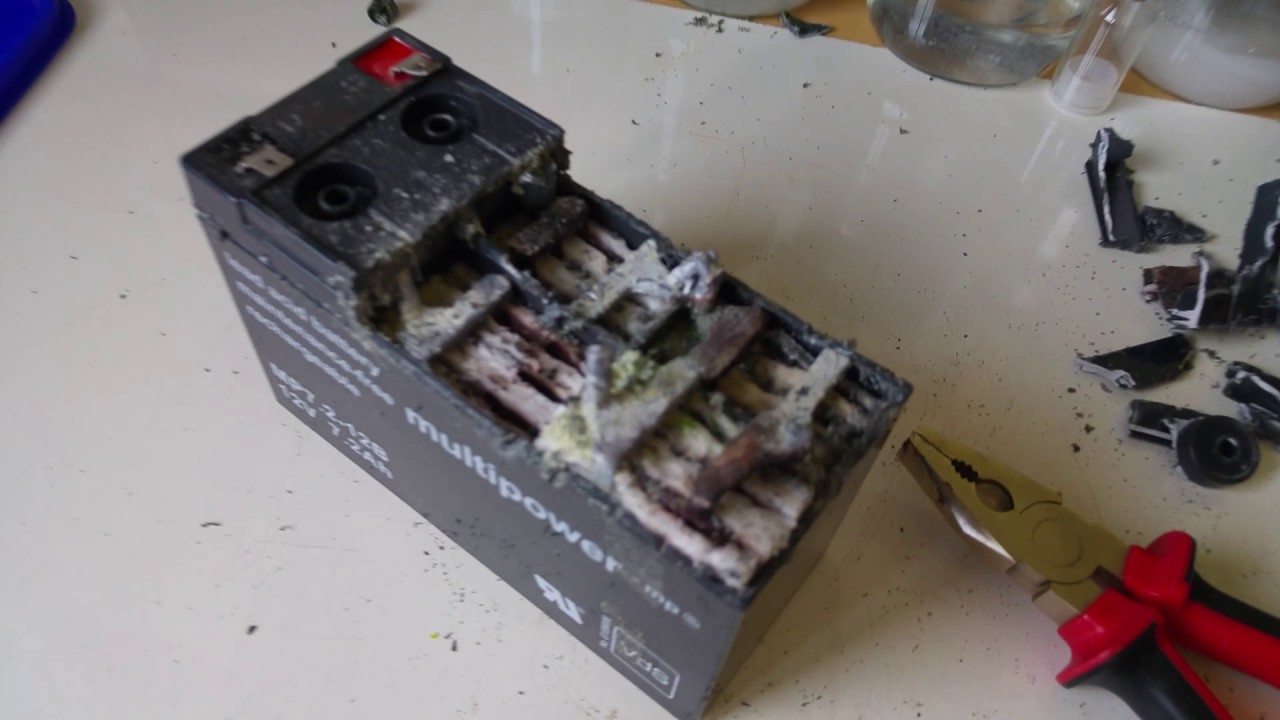How to open and salvage lead from sealed lead acid battery - YouTube