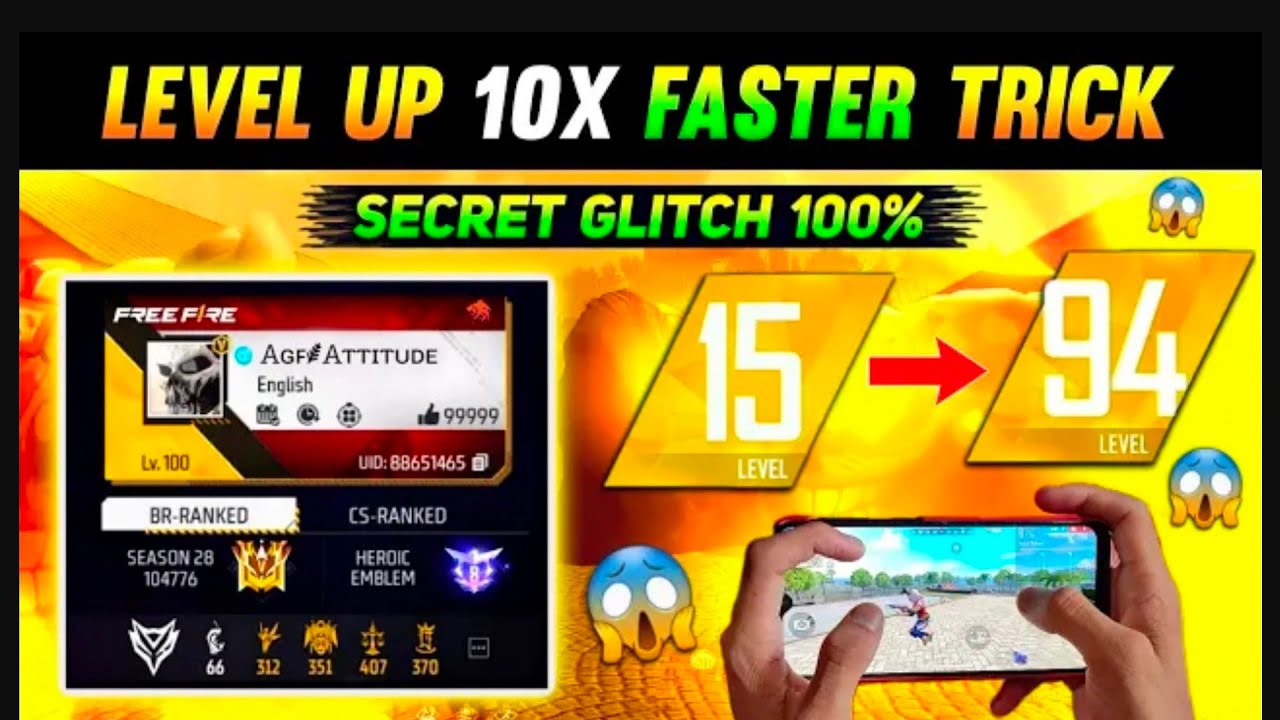 fast level up 0 To 100 Fast Level Up Glitch 99% Players Dont How to ...