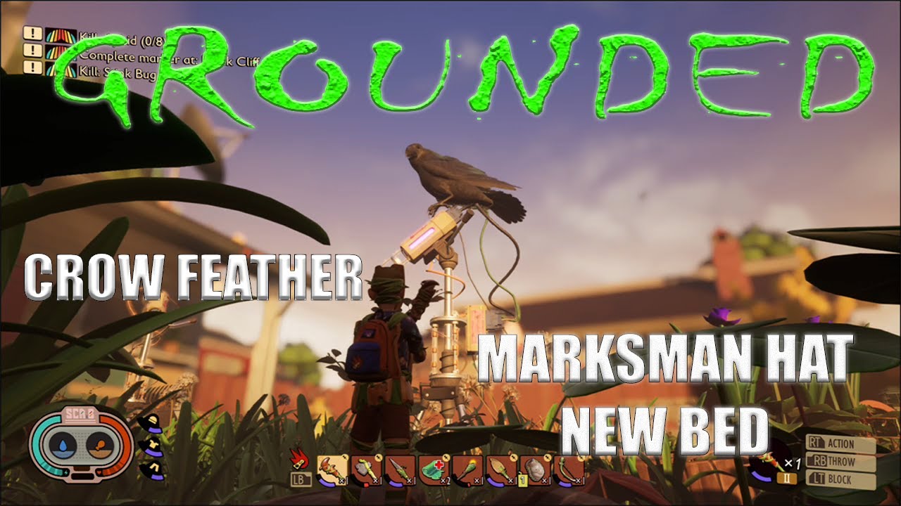 Grounded. Crow feather New update. Marksman hat and new bed. - YouTube