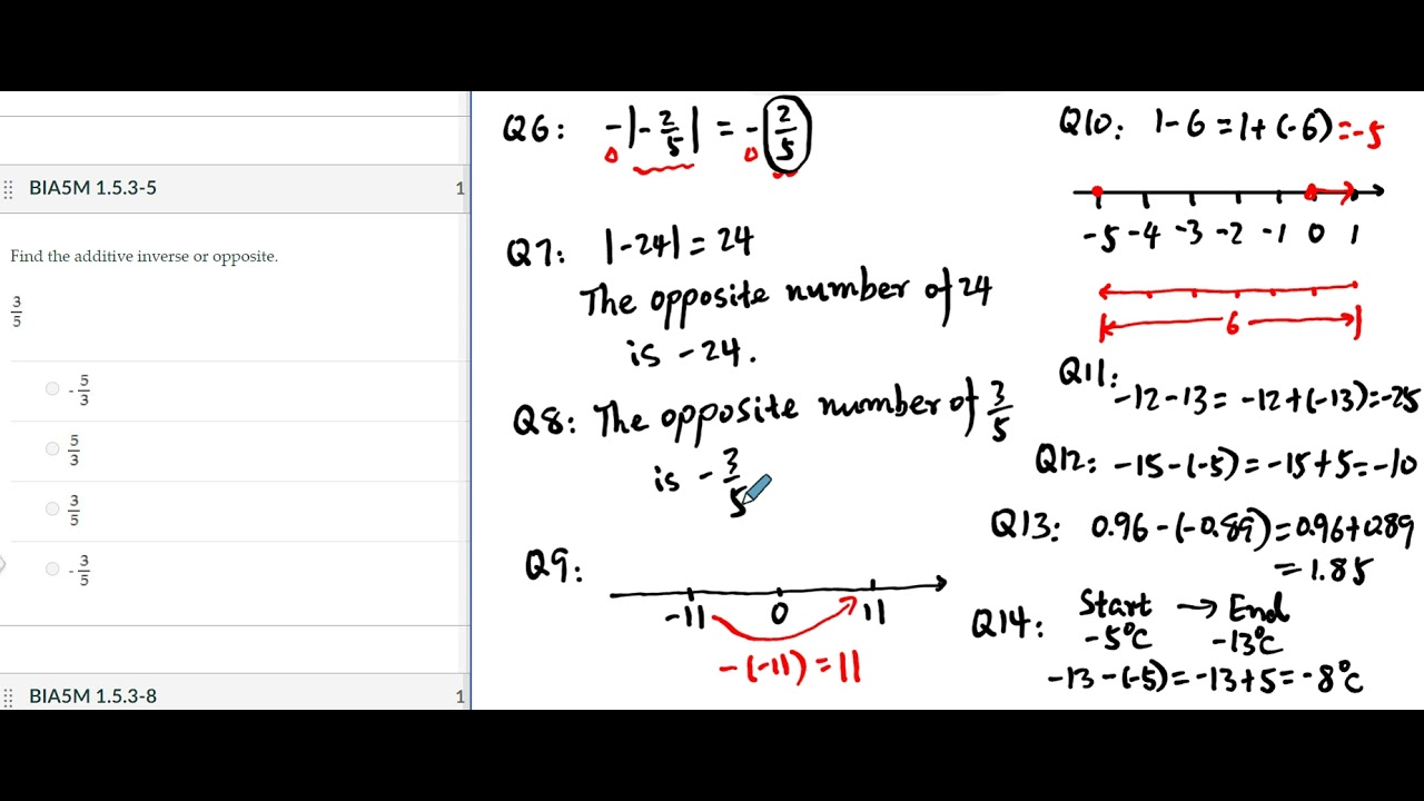 Arithmetic operation with negative numbers and absolute values - YouTube