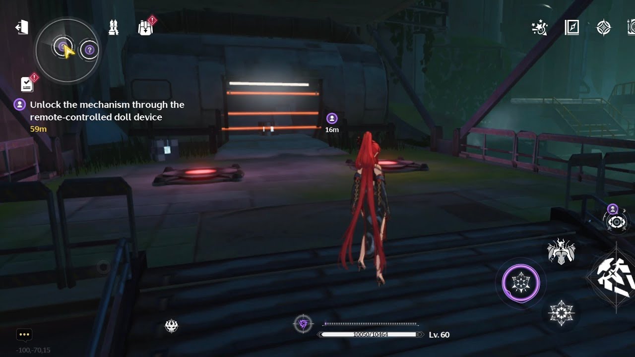 Unlock the mechanism through the remote-controlled doll device ...