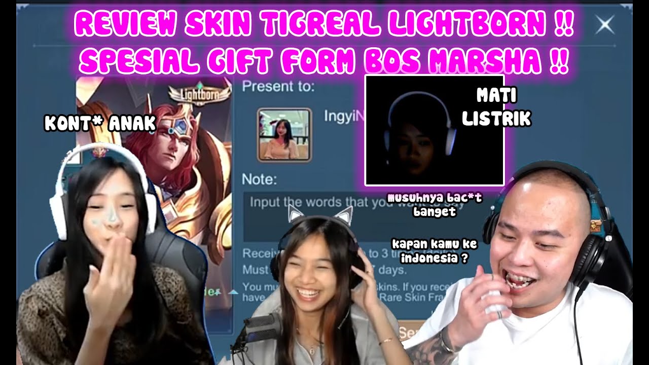 REVIEW SKIN TIGREAL LIGHTBORN !! SPESIAL GIFT DARI BOS MARSHA 😎😎 ...