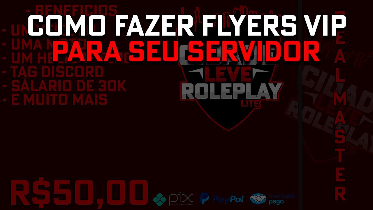 COMO FAZER IMAGEM DE VIP PARA SEU SERVIDOR DE MTA/FIVEM/SAMP! - YouTube