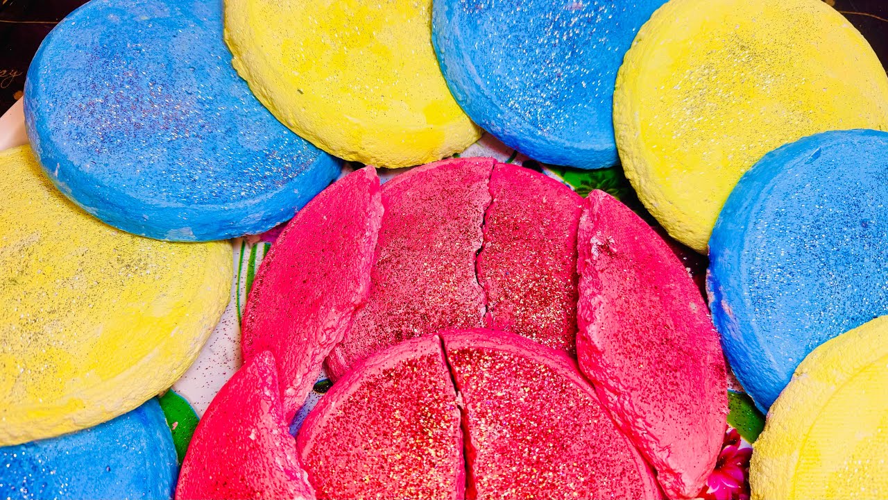 ASMR || Crispy color reforms💙💛 ️ || Gym chalk - YouTube