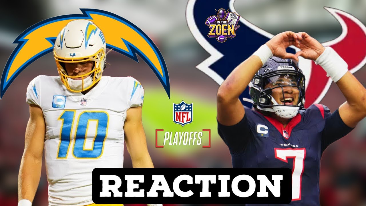 Justin Herbert choke vs Texans in playoff game-Game Reaction - YouTube