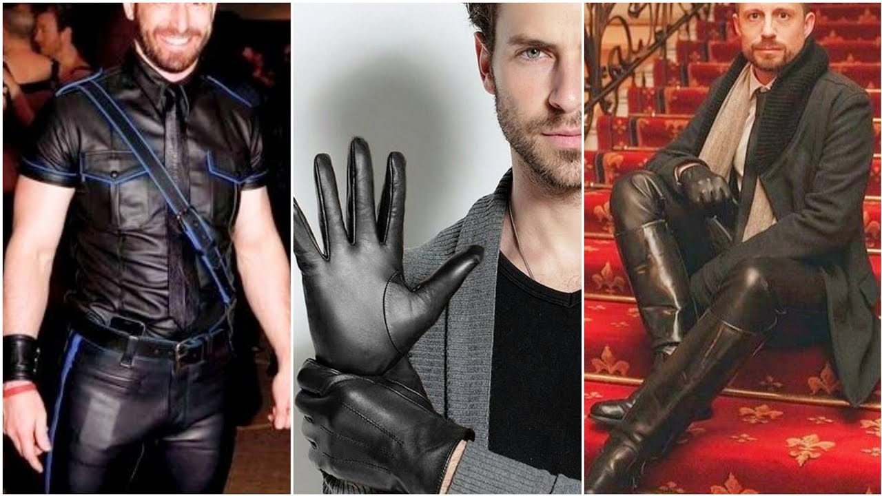 Gorgeous and fabulous leather outfit collection for boys and men. - YouTube
