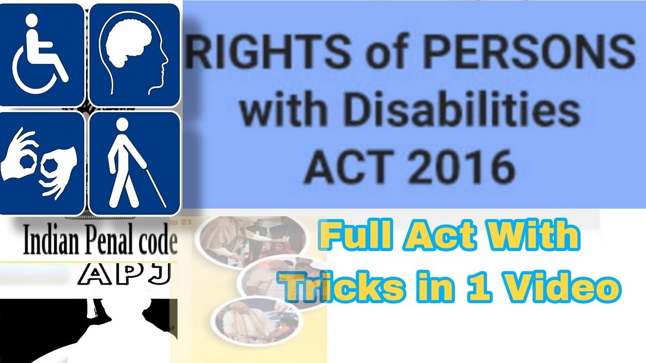 Rights of Persons with Disabilities Act, 2016 #upjudiciary #law #netjrf ...