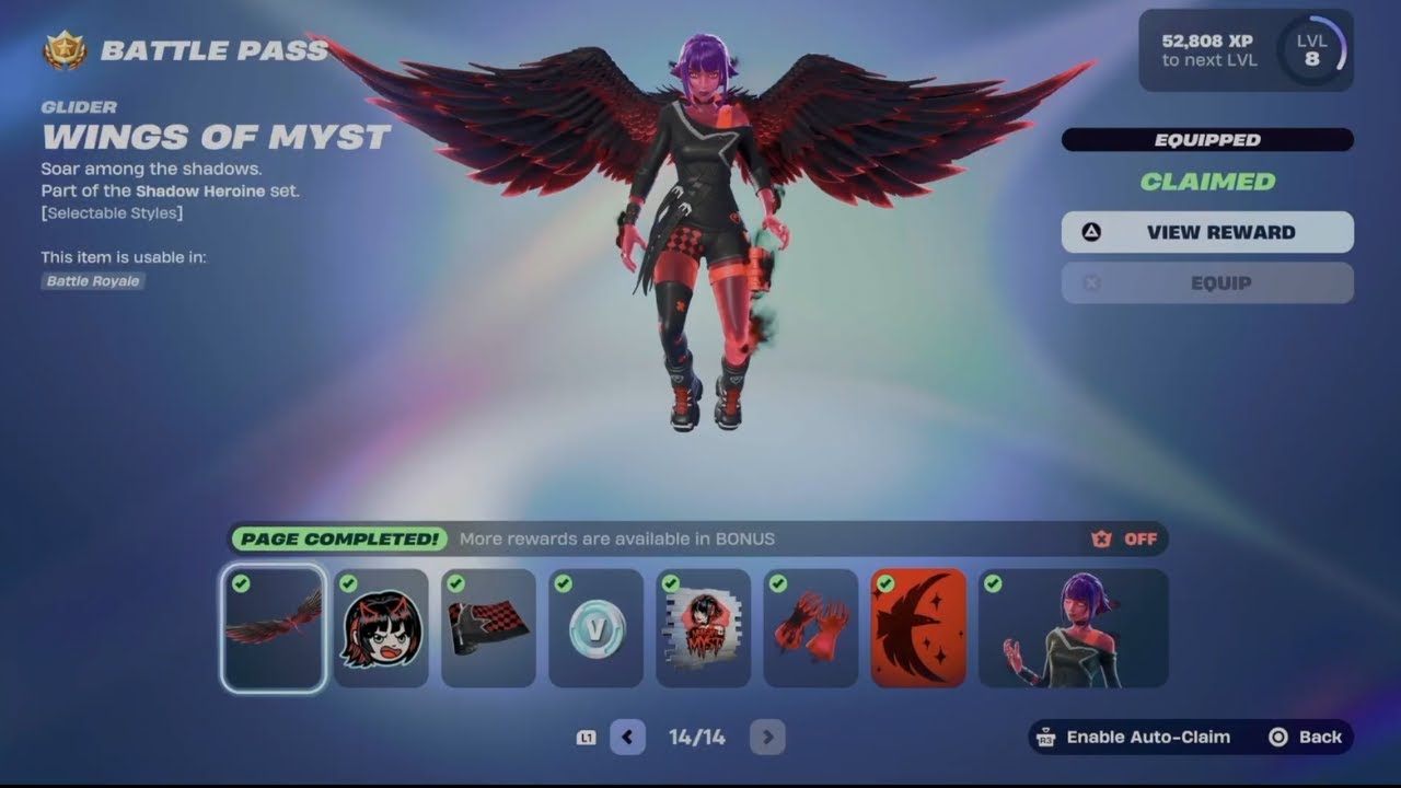 How to Unlock Wings of Myst Glider in Fortnite | Battle Pass Rewards ...