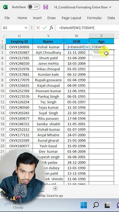 How to Calculate Age from Date of Birth in Excel | #exceltutorial #tipsandtricks #office - YouTube