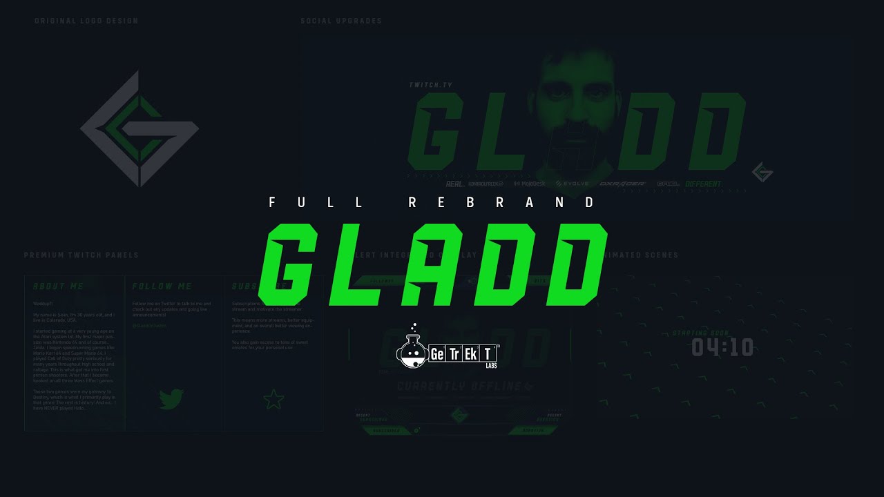 Rebrand for Twitch Streamer Gladd! - YouTube