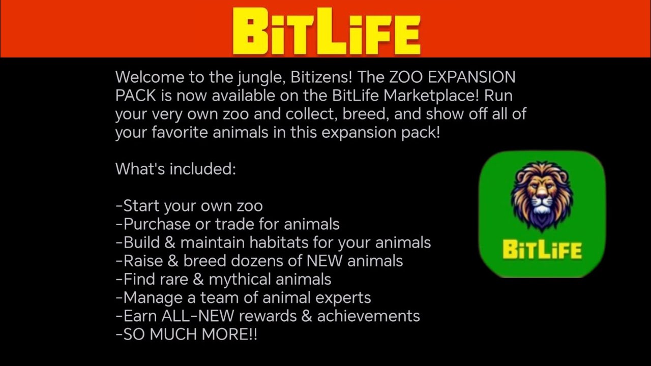 How to Get the Bitlife Zoo Update Early (Version 3.14) - YouTube