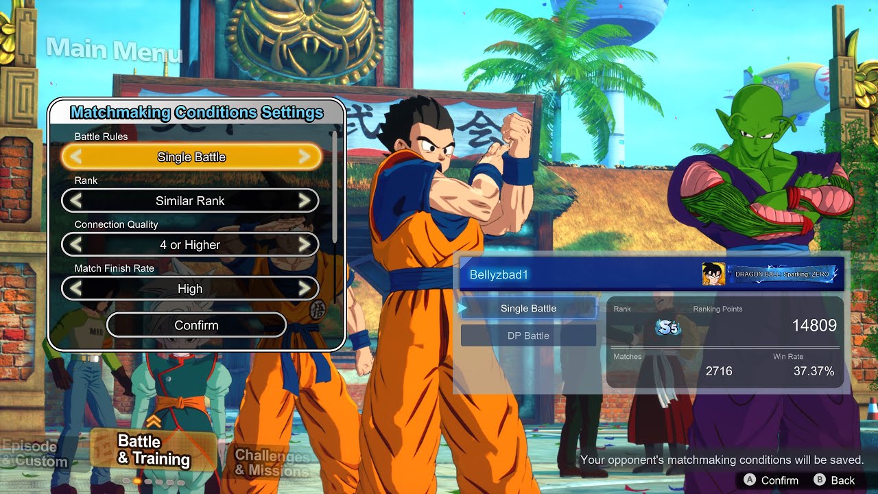 Dragon ball Z Sparking zero Ranked - YouTube