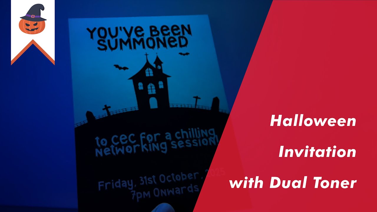 CEC Print Ideas 2025 Ep. 6 - Halloween Invitation with Dual Toner on ...