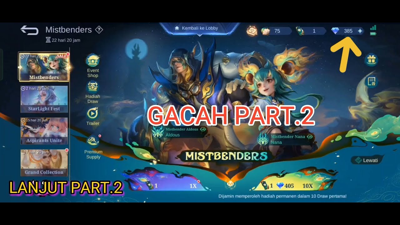 EVENT MISTBENDERS PART.2 DAPAT SKIN ALDOUS AND NANA MOBILE LEGENDS ...
