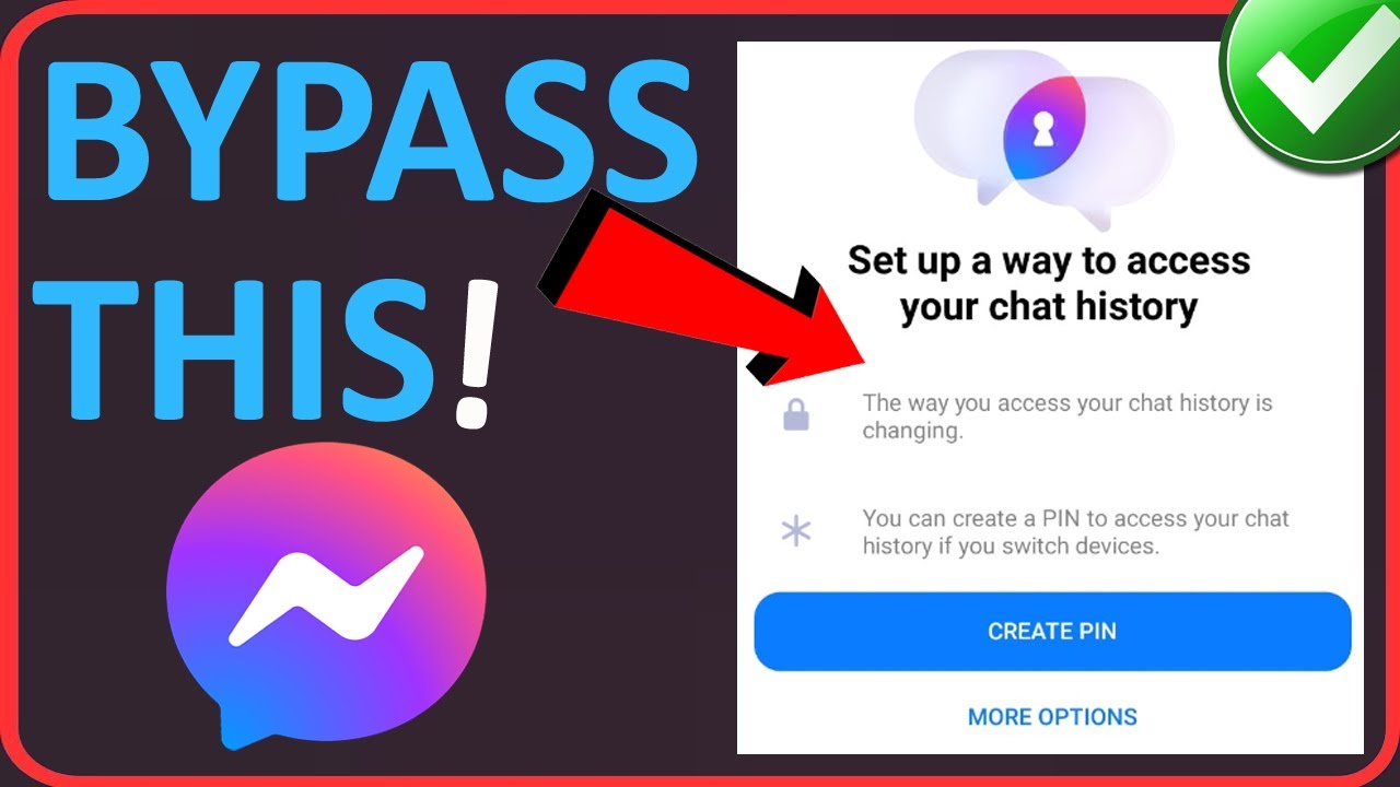 Bypass “Set up a way to access your chat history” on Messenger - YouTube