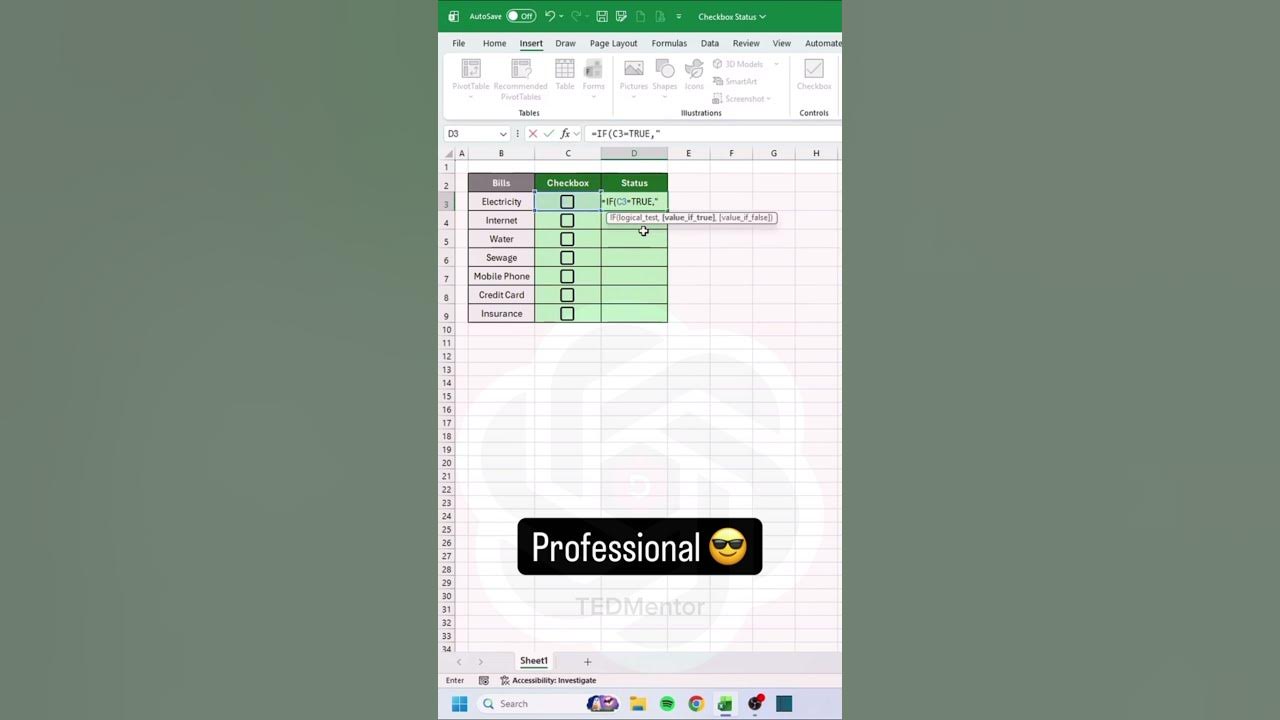 Professional & Beginners using IF in Excel #excel #exceltutorial # ...