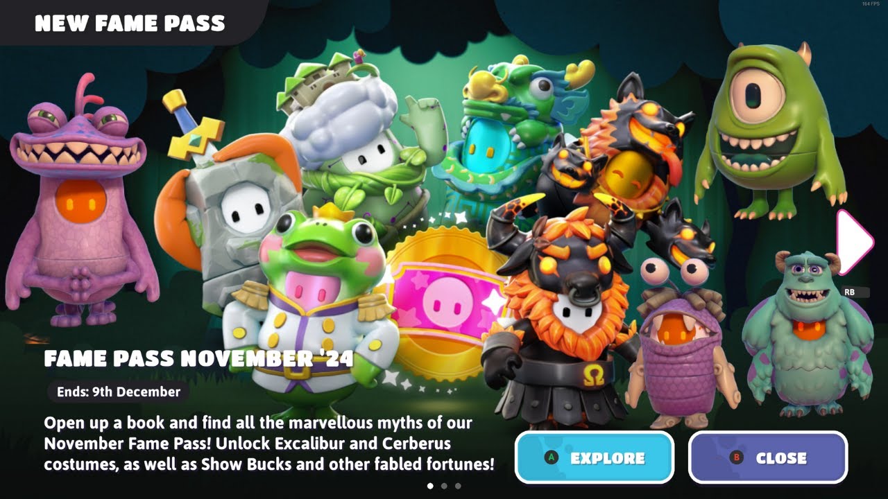 Fall Guys Fame Pass 15 Including Monsters Inc Collab ! - YouTube