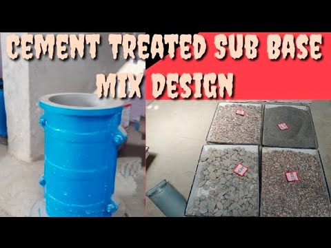 #Design Mix of Cement Treated Sub Base/सीमेंट ट्रिटेड सबबेस का मिक्स ...