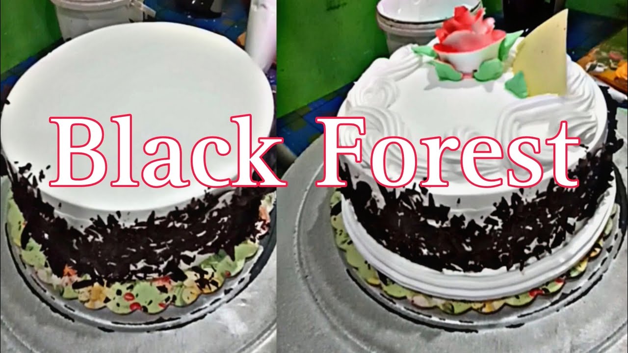 Black Forest cake design - YouTube