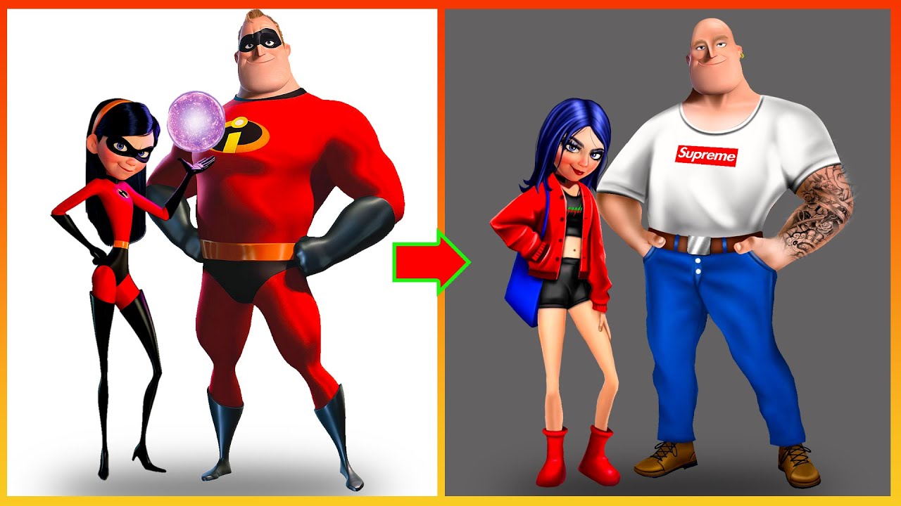 Incredible 2 All Characters Glow Up - Incredible 2 Mr. Incredible ...